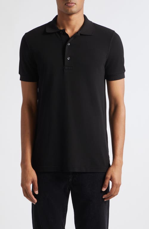 TOM FORD lyocell & cotton piqué polo